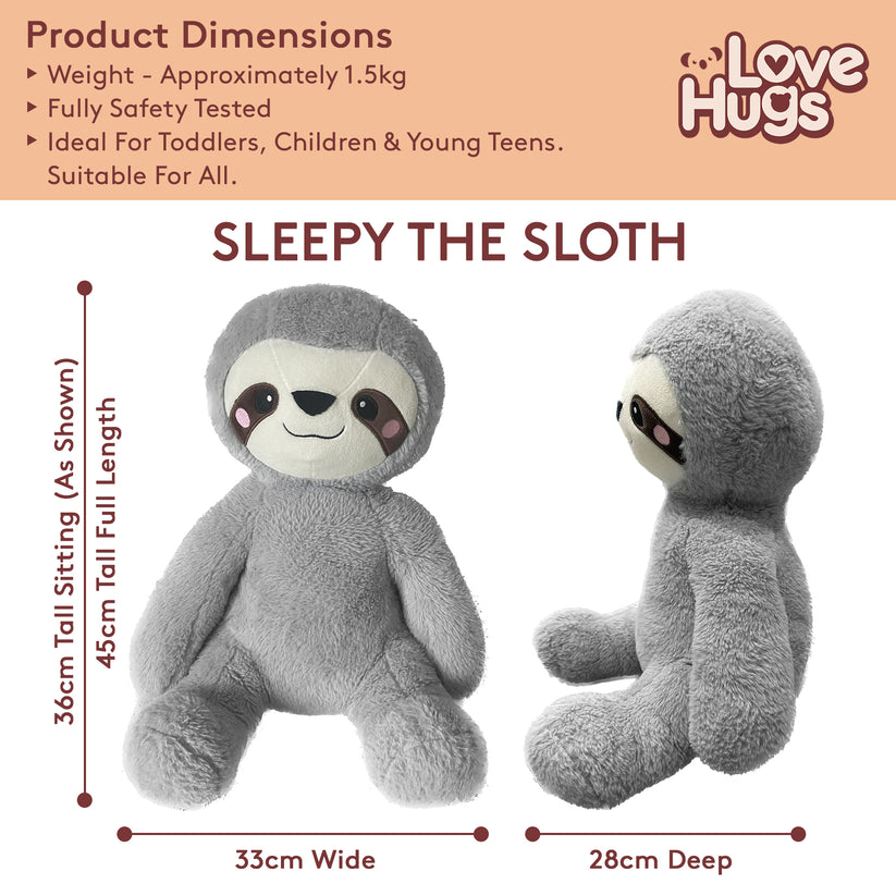 Weighted Teddy For Anxiety 1.5kg - Sloth Weighted Stuffed Animal – LoveHugs
