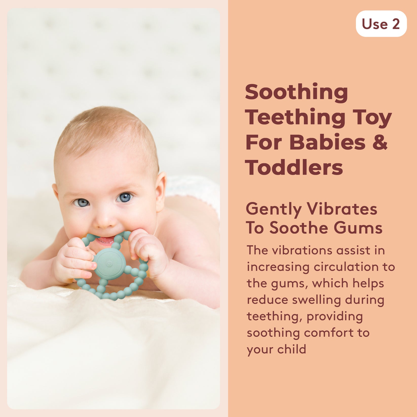 Vibrating Sensory Chew Toy - Autism Chew Toys & Baby Teething Toys ...